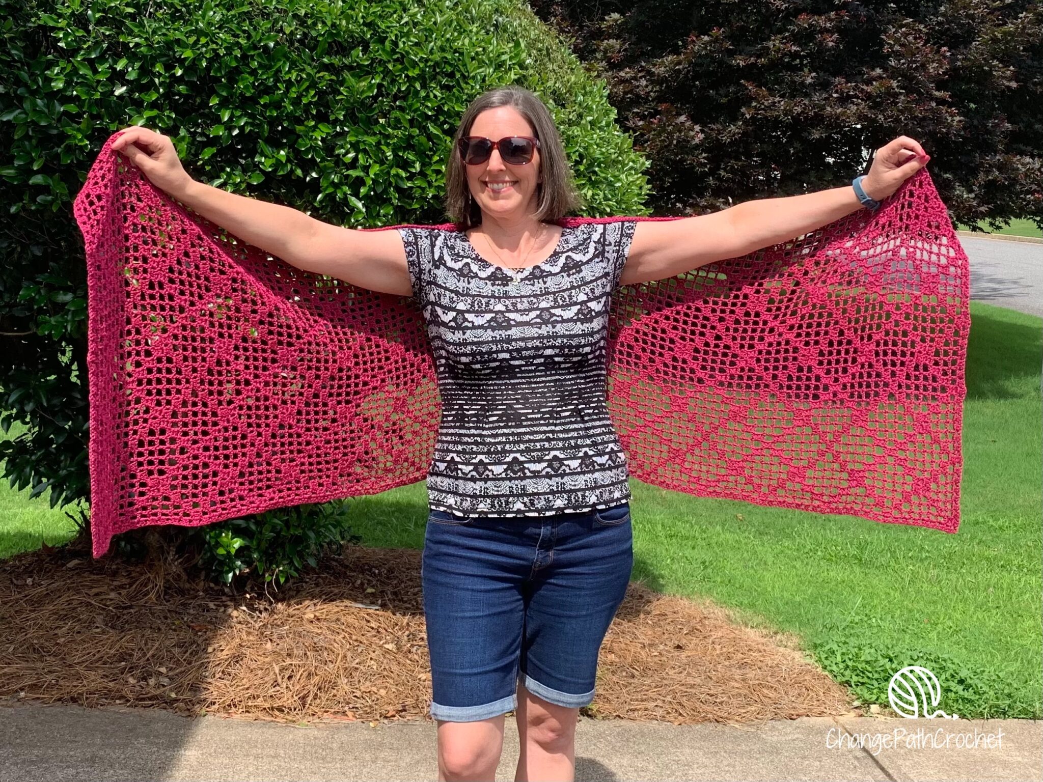 Lattice Wrap Shawl Crochet Pattern – Change Path Crochet