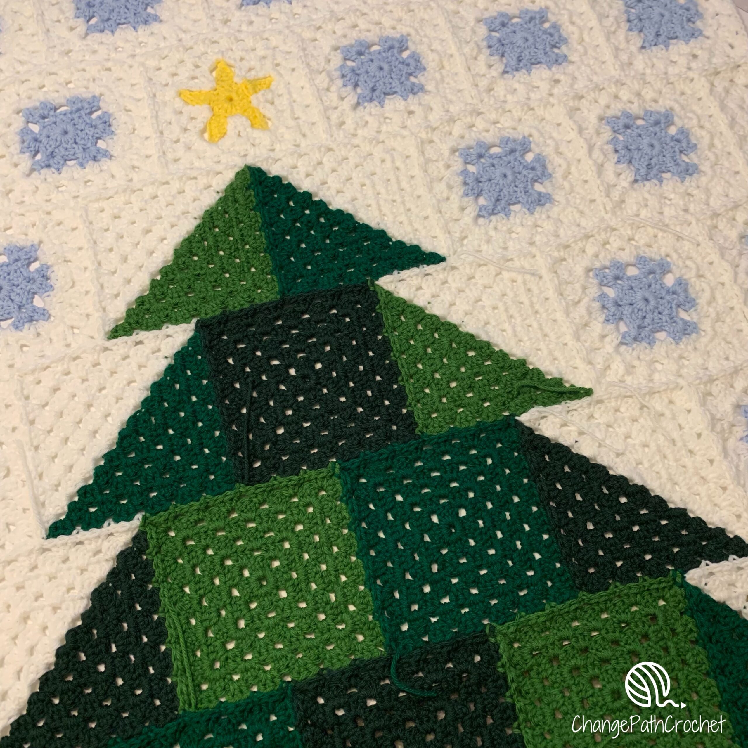 Christmas Tree Afghan Crochet Pattern - Change Path Crochet