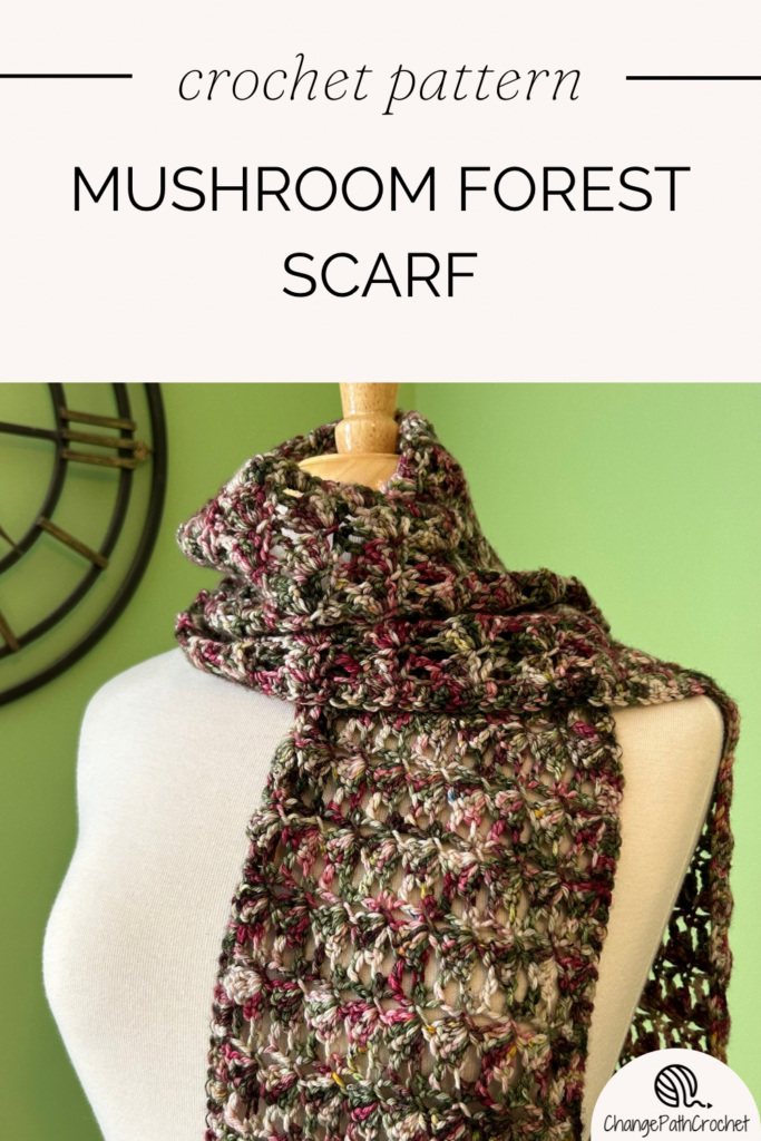 Mushroom Forest Scarf Crochet Pattern – Change Path Crochet