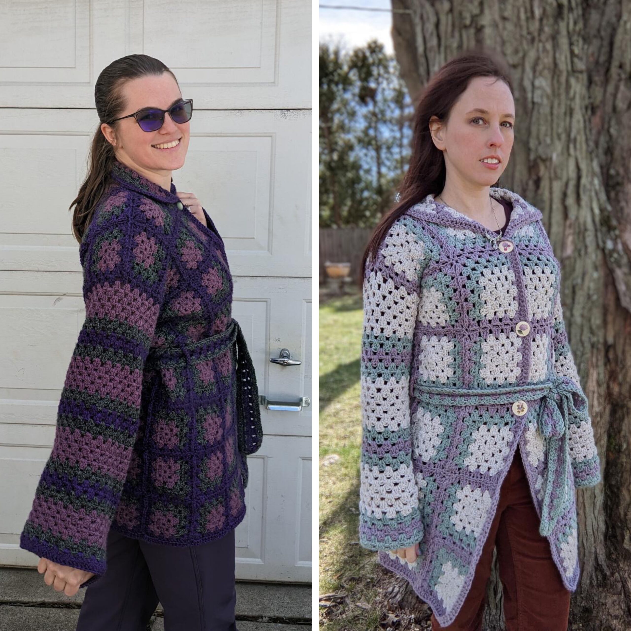 Plaid Granny Cardigan Crochet Pattern - Change Path Crochet
