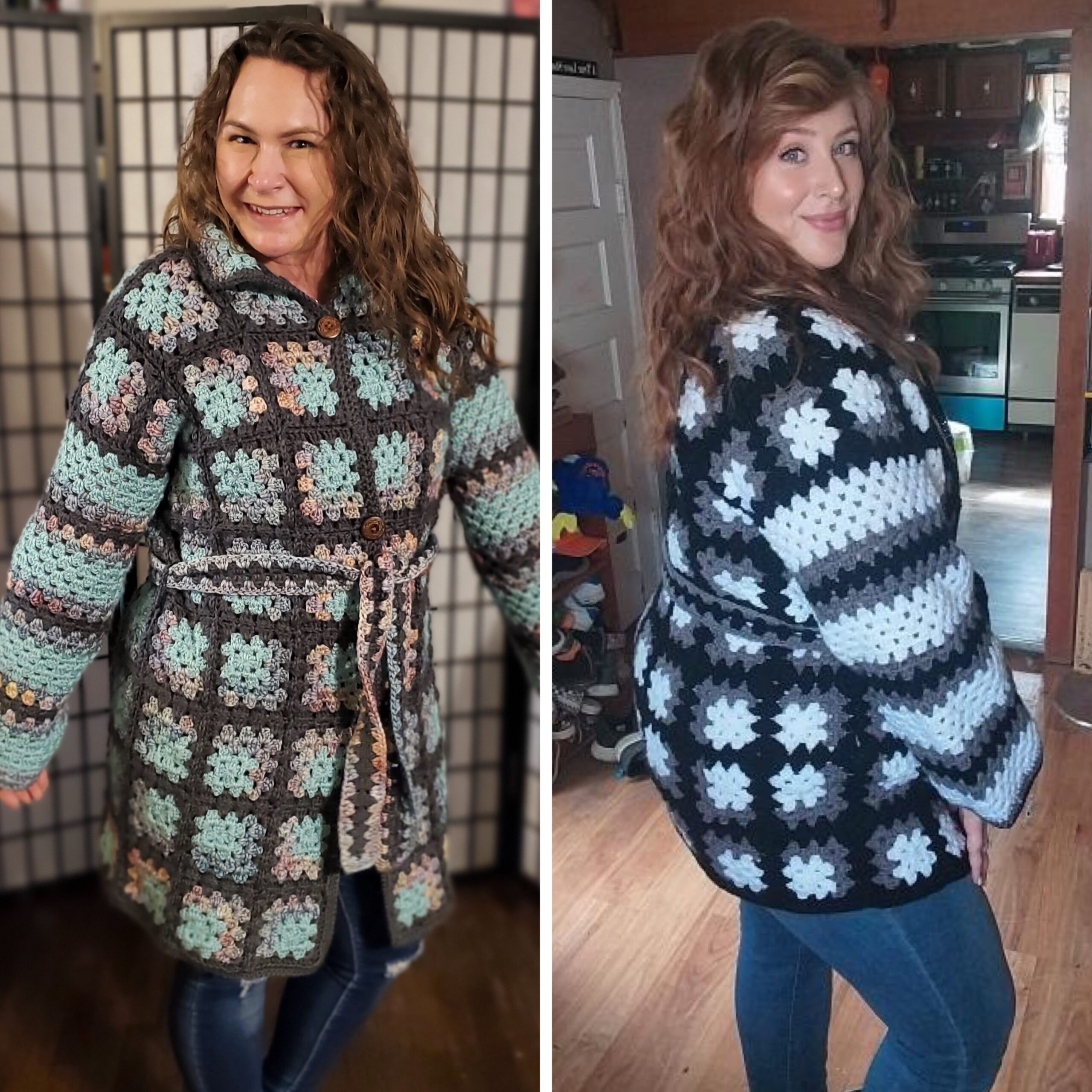 Plaid Granny Cardigan Crochet Pattern - Change Path Crochet