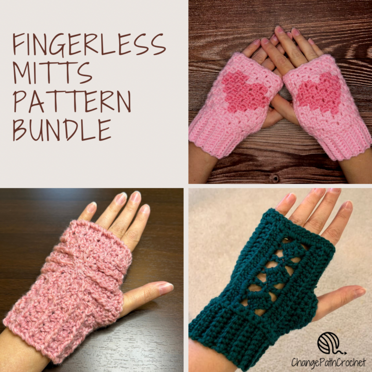 Fingerless Mitts Pattern Bundle – Change Path Crochet
