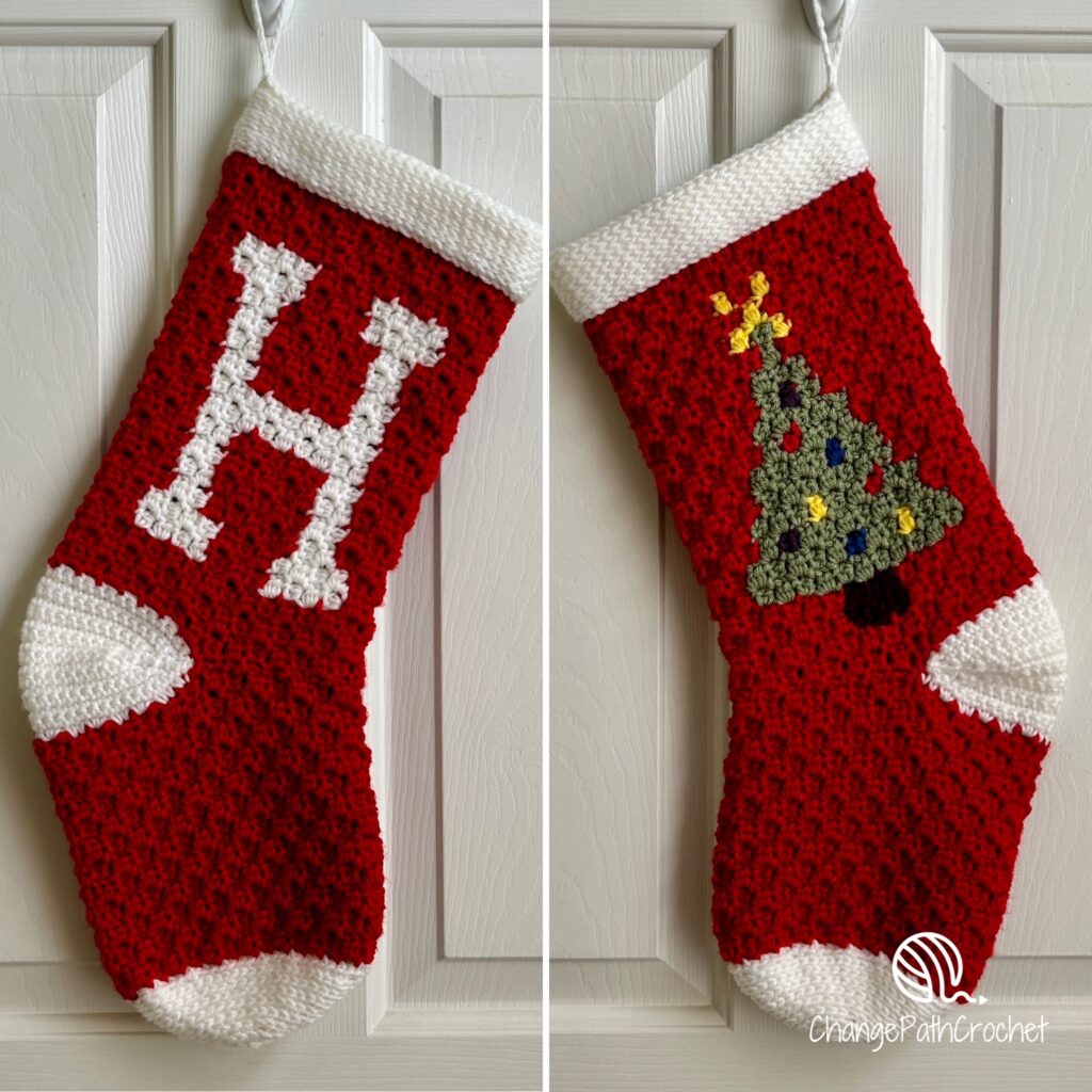 Tis the Season Christmas Stocking Crochet Pattern - Change Path Crochet