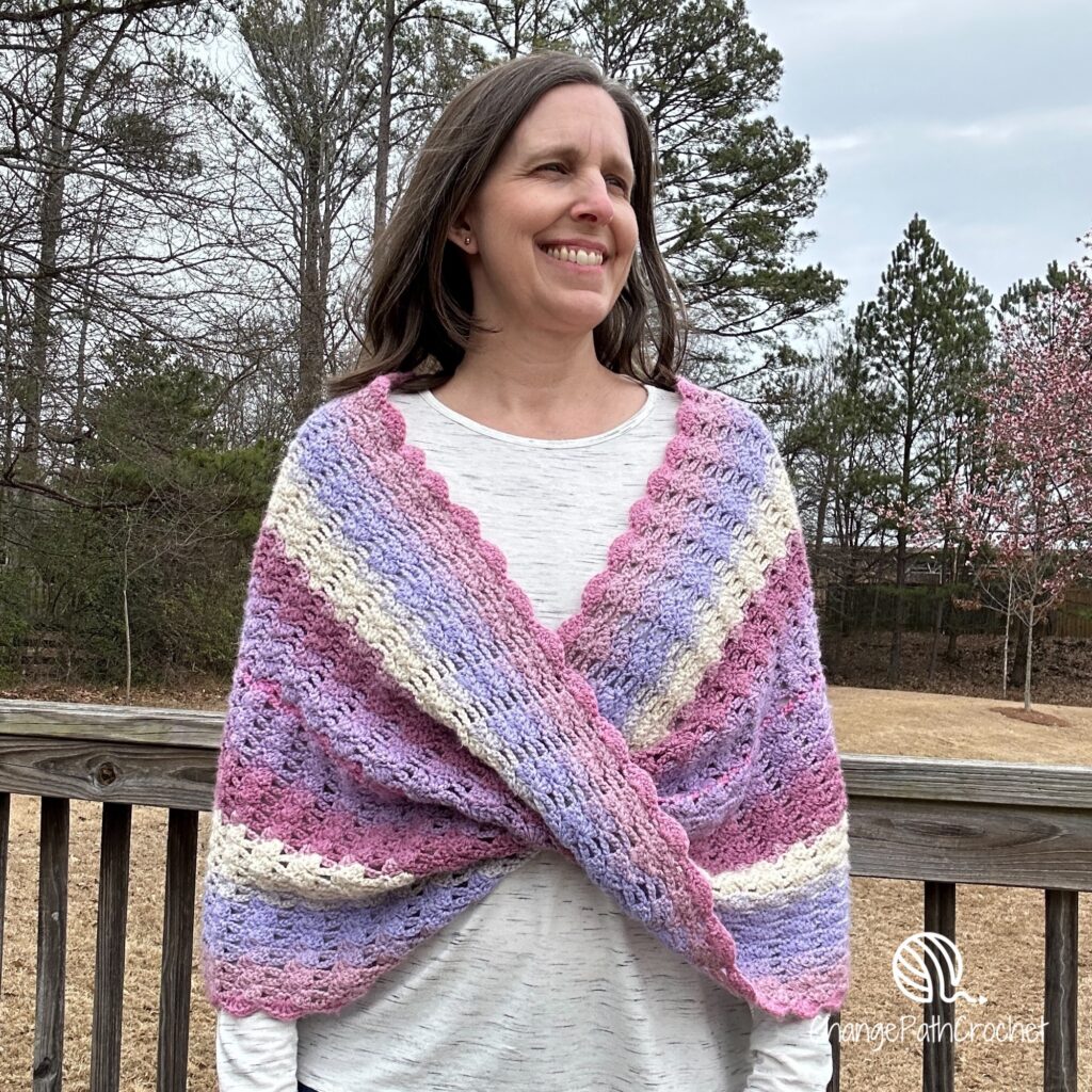 Infinity Twist Shawl Crochet Pattern – Change Path Crochet