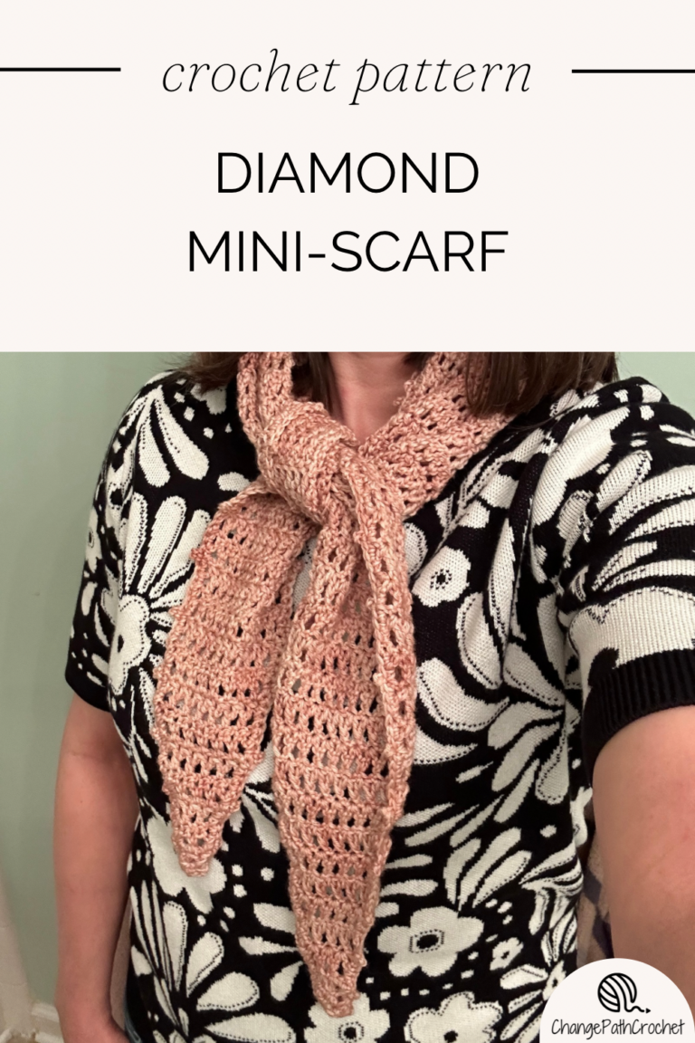 Diamond Mini-Scarf Crochet Pattern – Change Path Crochet