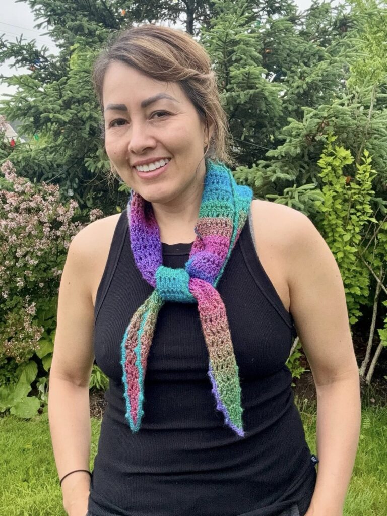 Diamond Mini-Scarf Crochet Pattern – Change Path Crochet
