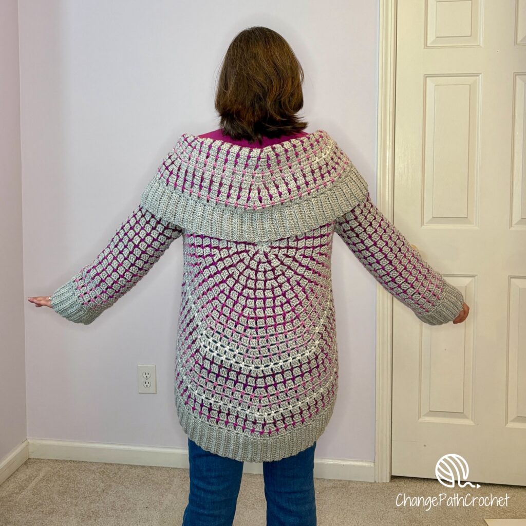 Concentric Cardigan Crochet Pattern – Change Path Crochet