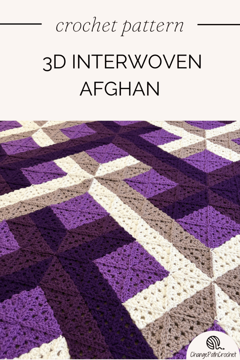 3D Interwoven Afghan Crochet Pattern – Change Path Crochet